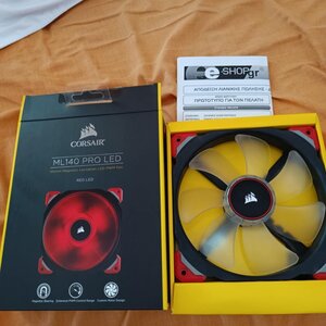 Corsair Ml140 Pro LED Case Fan με Κόκκινο Φωτισμό και Σύνδεση 4-Pin PWM ...