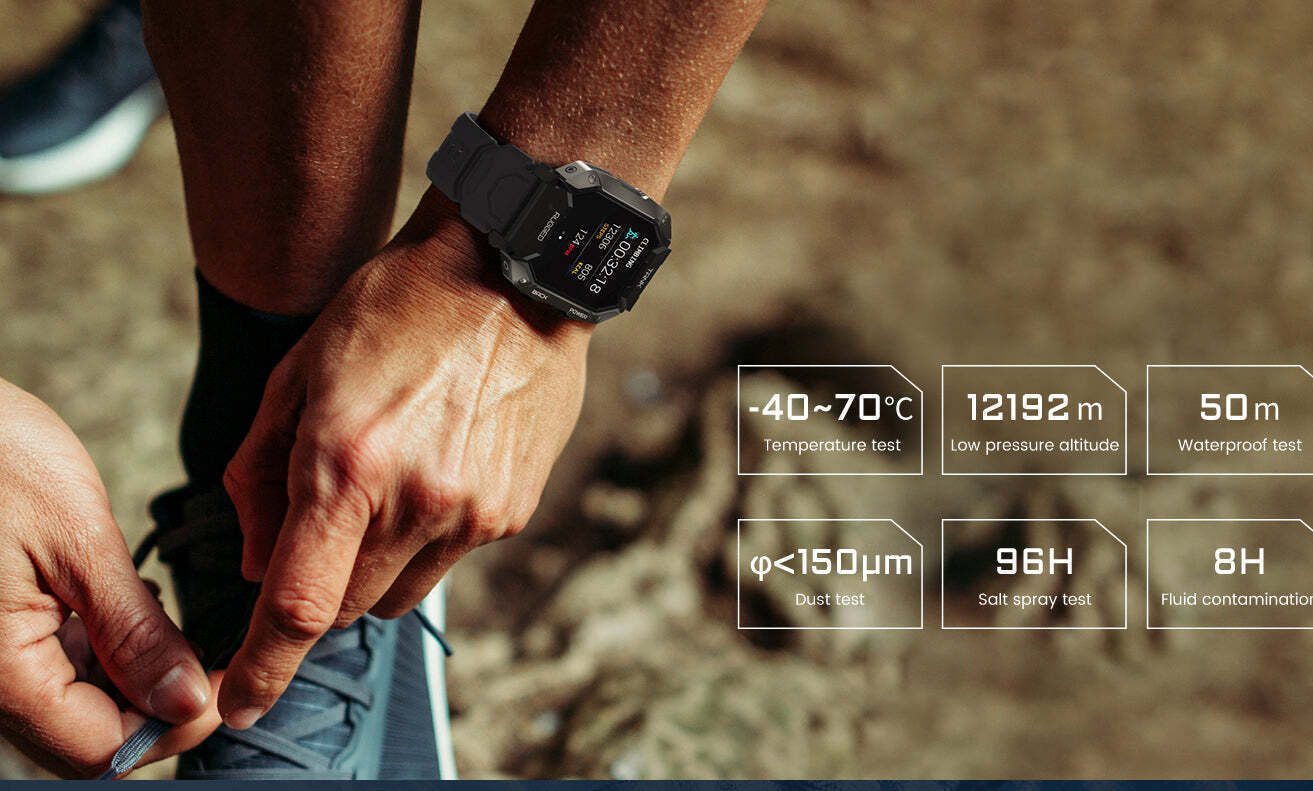 Kospet Tank M1 Pro 43mm Αδιάβροχο Smartwatch με Παλμογράφο (Μαύρο ...