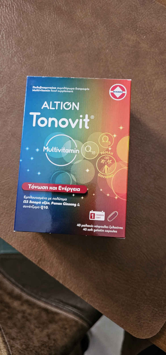 Altion Tonovit Multivitamin Πολυβιταμίνη για Ενέργεια 40 κάψουλες ...