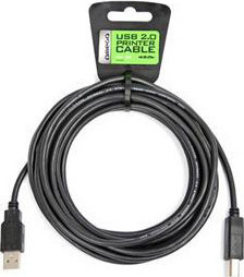 Omega USB 2.0 Cable USB-A male - USB-B male 5m (OUAB5) | Skroutz.gr