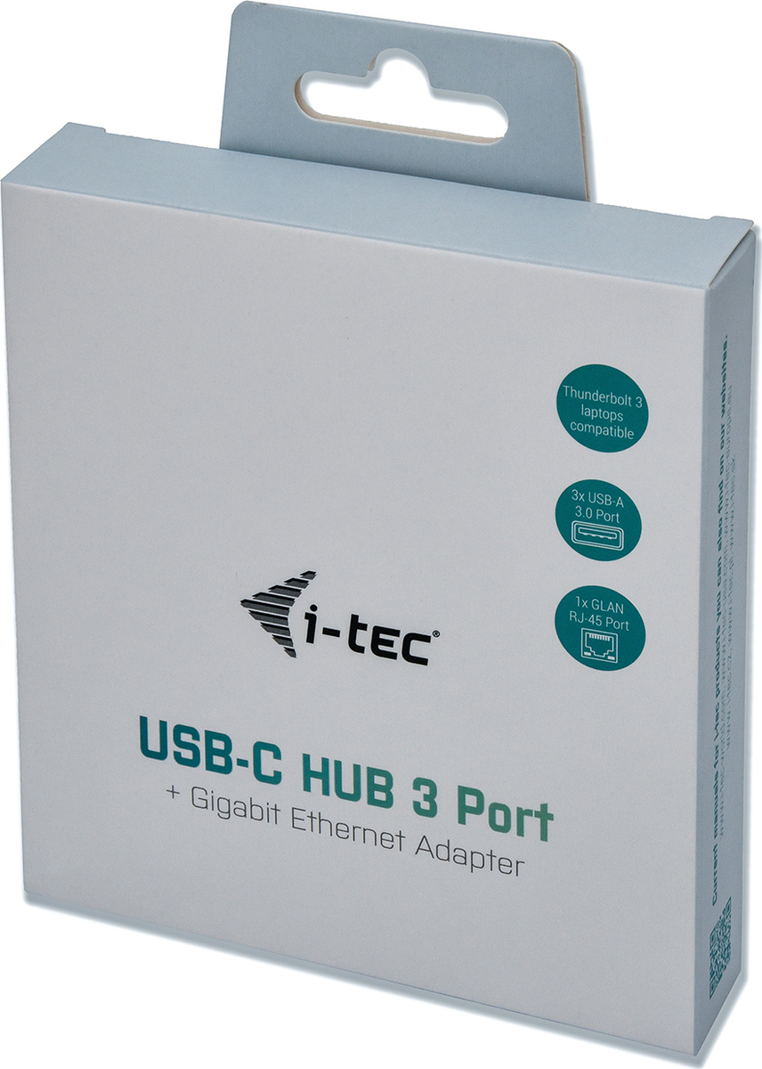 i-tec USB 3.0 Hub 3 Θυρών με σύνδεση USB-A / Ethernet (C31METALG3HUB ...