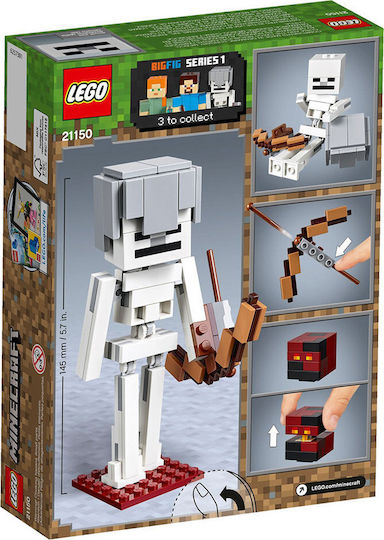 LEGO Minecraft Skeleton BigFig with Magma Cube για 7+ Ετών 21150 ...