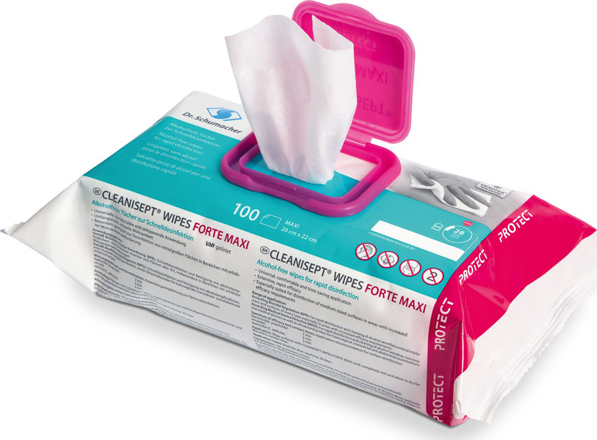 Dr. Schumacher Cleanisept Forte Maxi Μαντηλάκια Καθαρισμού Γενικής ...