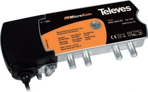 Televes Microkom Line Multiband Amplifier 28dB/35dB Ενισχυτής Γραμμής ...