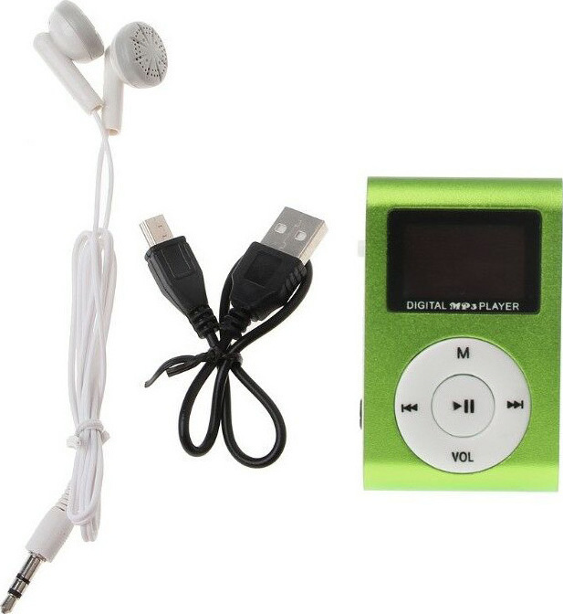 Mini USB Metal Clip MP3 Player (32GB) με Οθόνη LCD Πράσινο | Skroutz.gr