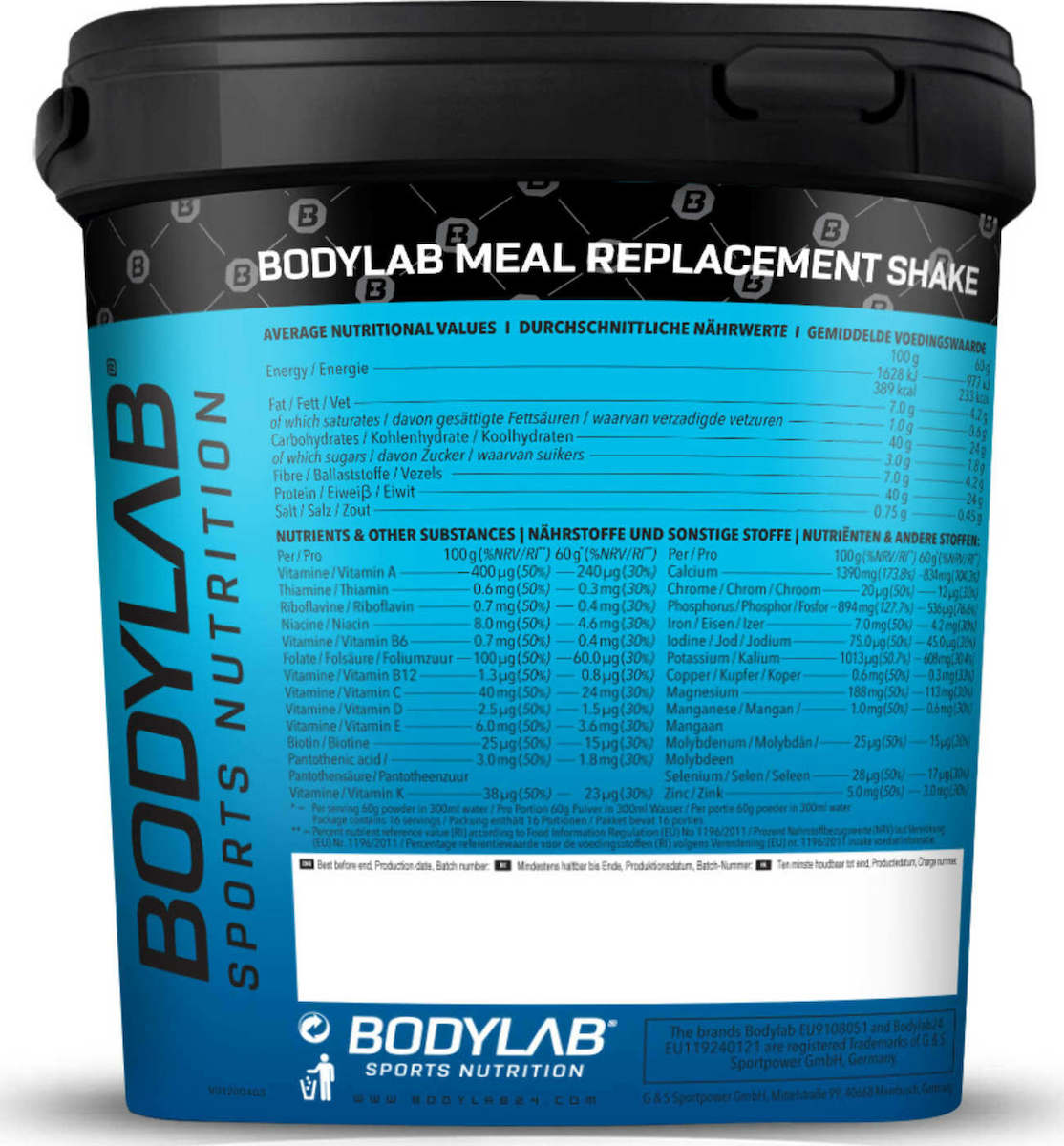 Bodylab24 Meal Replacement 960gr Yogurt Raspberry | Skroutz.gr