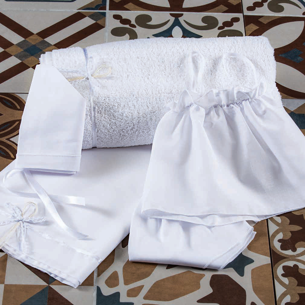 Lina Baby Σετ Βαπτιστικά Λαδόπανα Simple And Elegant Λευκά 6τμχ 136 ...