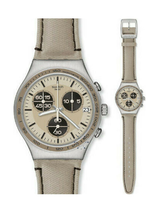 Swatch Wild Ride Beige Denim Strap | Skroutz.gr