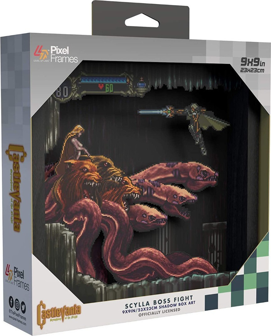 Pixel Frames Castlevania SotN Scylla Boss Fight 9x9 inches Φιγούρα ...