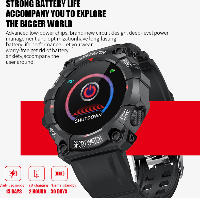 FD68 Smartwatch με Παλμογράφο (Μαύρο) | Skroutz.gr