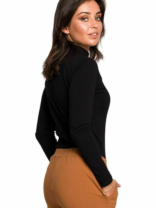 BeWear 134547 Μακρυμάνικο Γυναικείο Top Μαύρο | Skroutz.gr