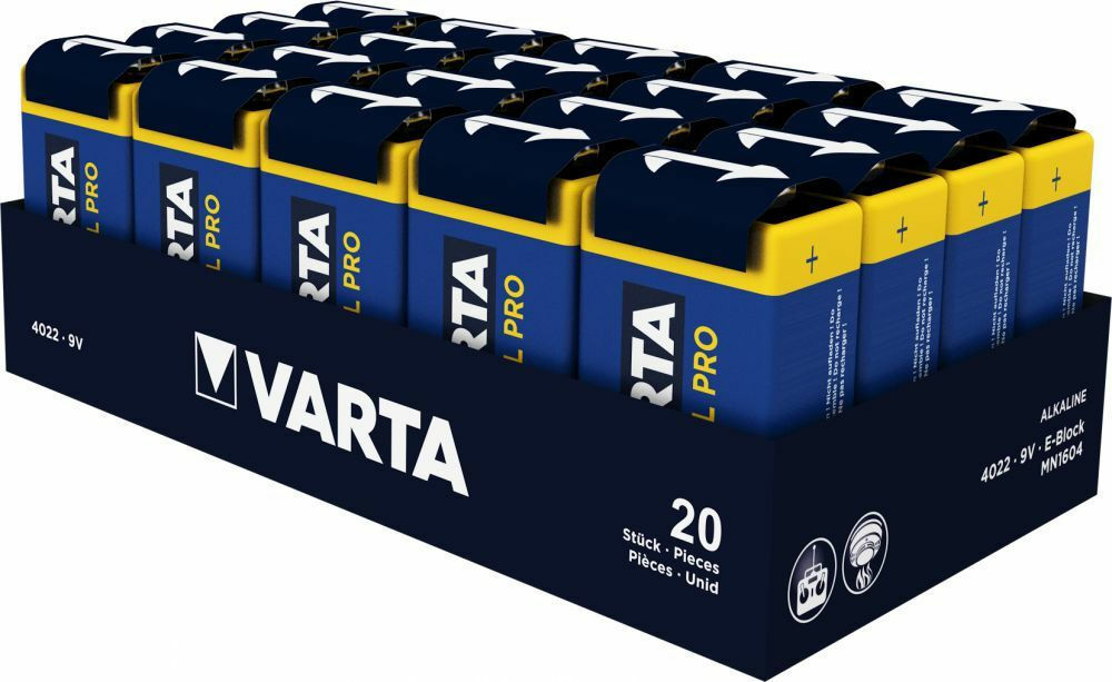 Varta Industrial Αλκαλικές Μπαταρίες 9V 20τμχ | Skroutz.gr