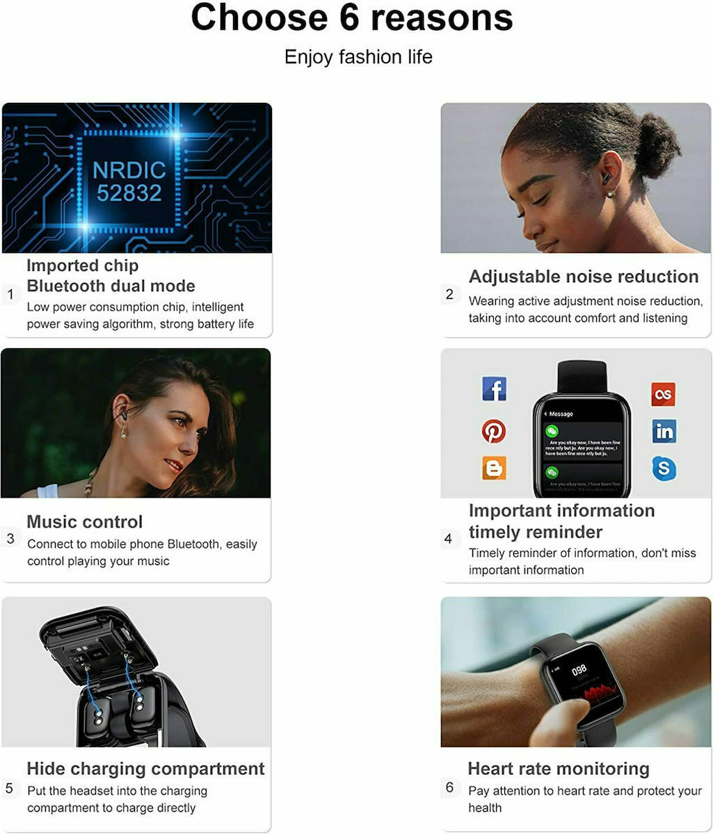 X5 Pro Smartwatch με Παλμογράφο (Μαύρο) | Skroutz.gr