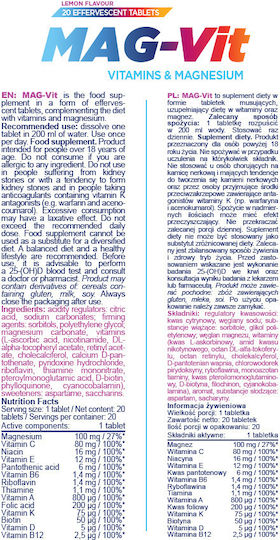 AllNutrition Mag-Vit 20 Comprimate Efervescente Aromă Lămâie | Skroutz ...
