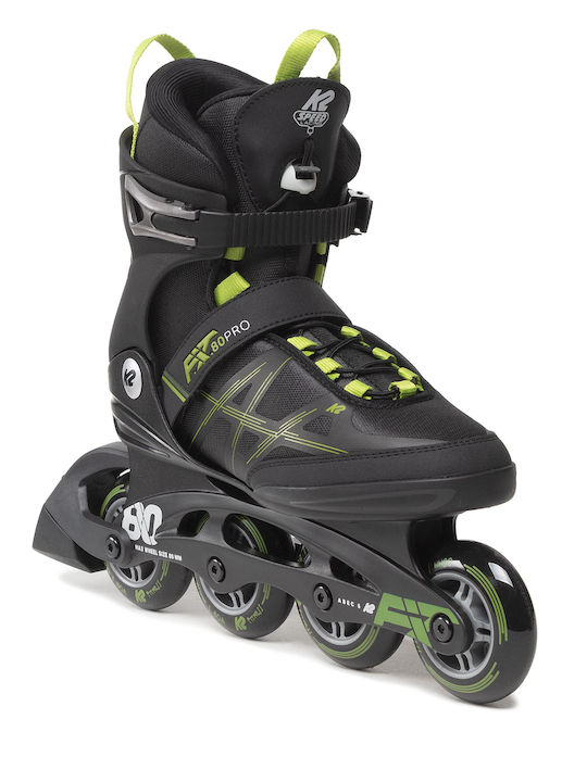 K2 F.I.T 80 Pro 30G0211 Inline Rollers Μαύρα Ενηλίκων | Skroutz.gr