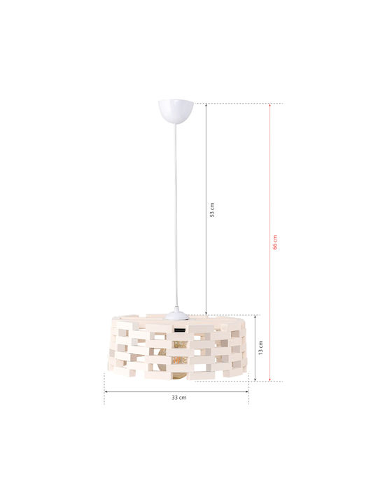 HomeMarkt Μοντέρνο Κρεμαστό Φωτιστικό Μονόφωτο Πλέγμα με Ντουί E27 σε ...