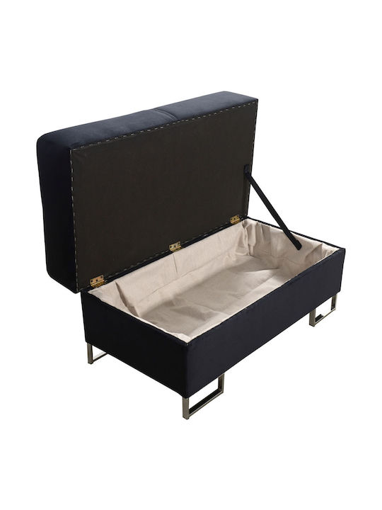 Ταμπουρέ με Αποθηκευτικό Χώρο Επενδυμένο με Ύφασμα Gelito Plus Γκρι ...