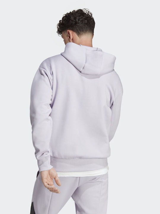 Adidas Future Icons Badge of Sport Ανδρικό Φούτερ με Κουκούλα Silver ...