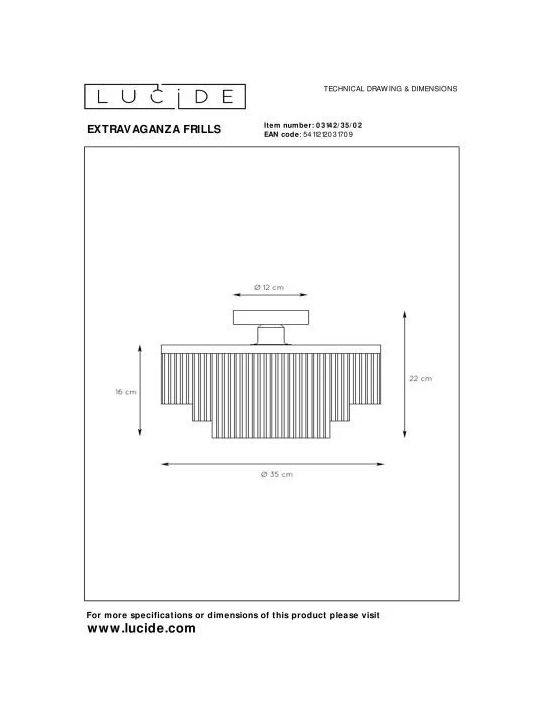 Lucide Lightning Lucide Μοντέρνα Μεταλλική Πλαφονιέρα Οροφής με ...