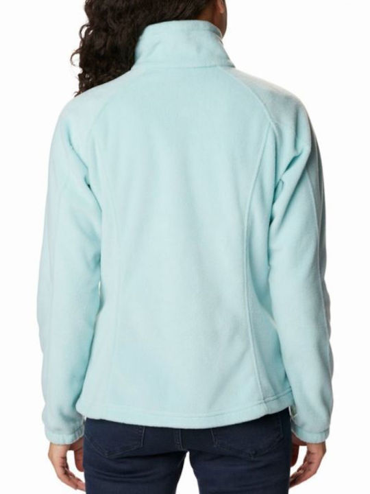 Columbia Benton Springs Fleece Γυναικεία Ζακέτα με Φερμουάρ σε Τιρκουάζ ...