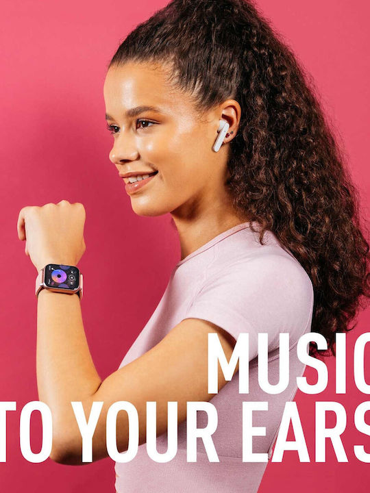 Reflex Active Series 17 with TWS Earbuds Smartwatch με Παλμογράφο (Ροζ ...