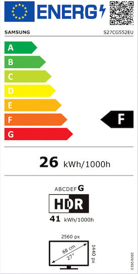 Samsung Odyssey G55C VA HDR Curved Gaming Monitor 27" QHD 2560x1440 ...