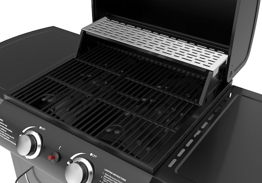 Kaiser Intro Ψησταριά Υγραερίου Σχάρας 48x42εκ. με 2 Εστίες 6kW ...