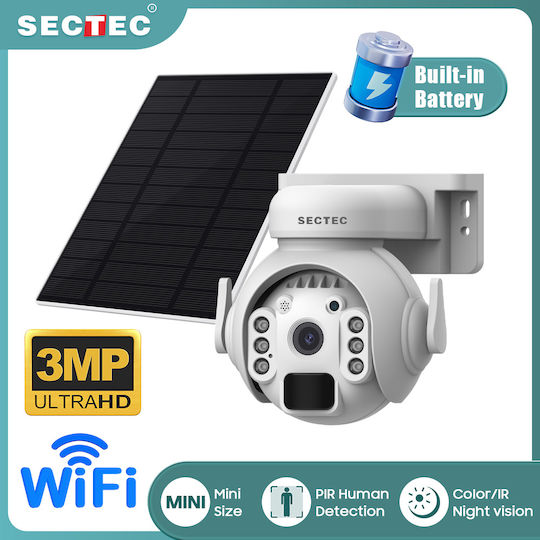 Sectec IP Κάμερα Παρακολούθησης Wi-Fi Full HD+ 3MP Αδιάβροχη Μπαταρίας με Αμφίδρομη Επικοινωνία ...