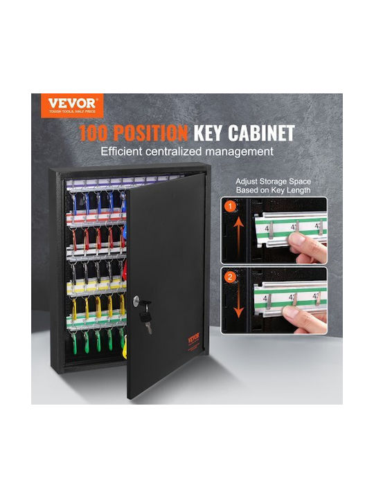 Dulap pentru chei Vevor cu 100 de poziții, rafturi ajustabile și ...