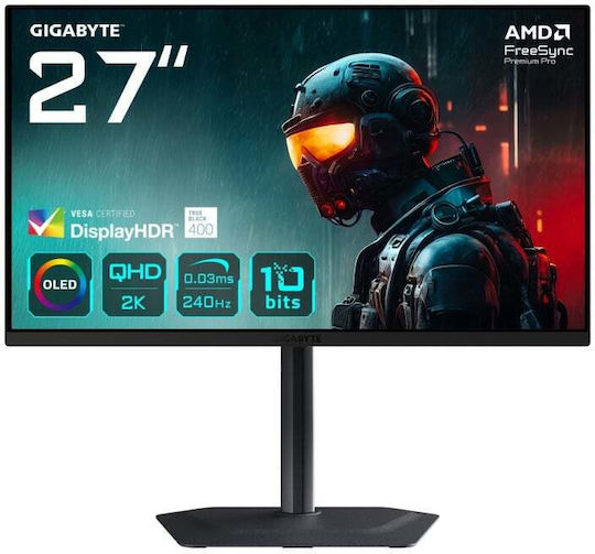 Gigabyte MO27Q2 OLED HDR Gaming Monitor 27" QHD 2560x1440 240Hz με ...