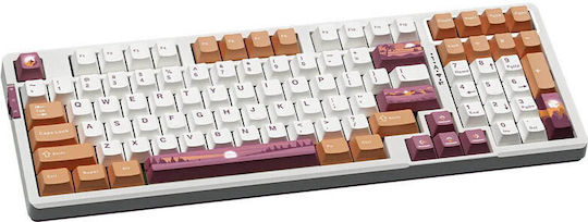 VGN V98 Pro V2 Ασύρματο Gaming Μηχανικό Πληκτρολόγιο 98% με RGB φωτισμό (Αγγλικό US) Καφέ ...