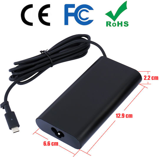 USB-C Laptop Charger 90W 20V 3A for Dell with Detachable Power Cable ...