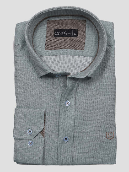 Canadian Country Μακρυμάνικo Πουκάμισο σε Στενή Γραμμή Menta-mint 8800 ...