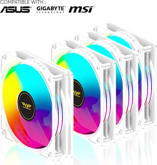 Armaggeddon 6000 Pro Case Fan 120mm with ARGB Lighting and Connection 4 ...