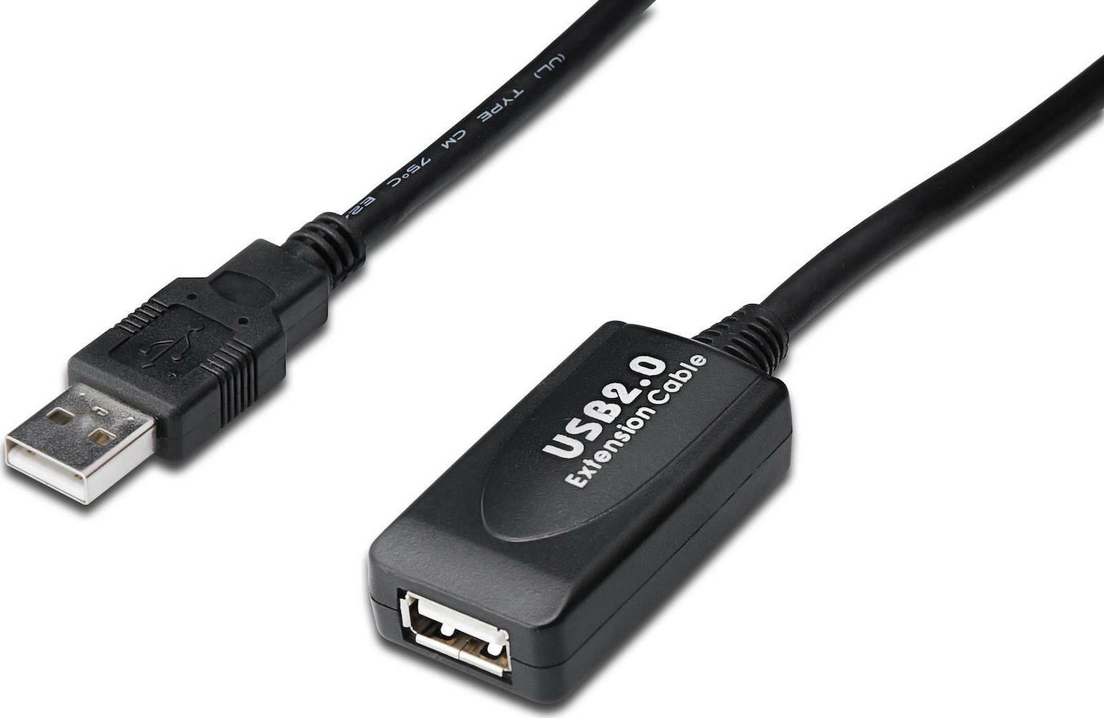 Digitus USB 2.0 Cable USB-A male - USB-A female 25m (DA-73103) | Skroutz.gr