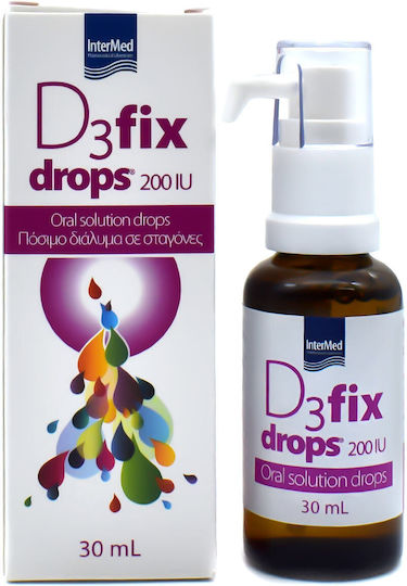 InterMed D3 Fix Drops Βιταμίνη για Ενίσχυση του Ανοσοποιητικού & την ...