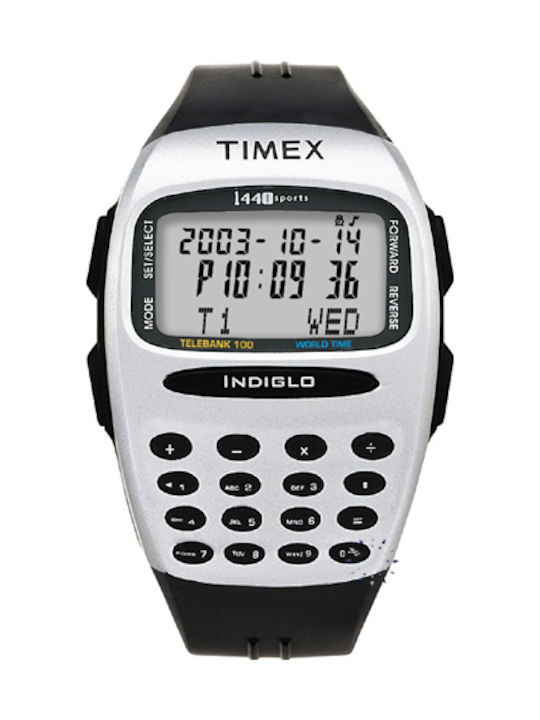 Timex 1440 Sports Calculator Black Rubber Strap T59451 | Skroutz.gr