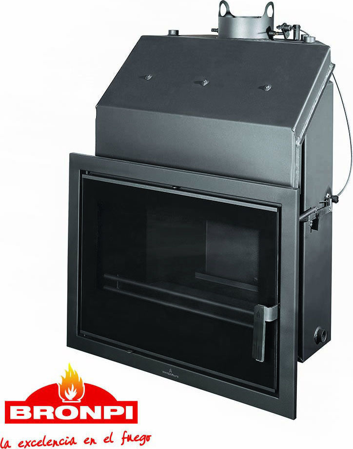 Bronpi Hydrobronpi 80E Ενεργειακό Τζάκι Κασέτα Ξύλου Καλοριφέρ 26kW ...