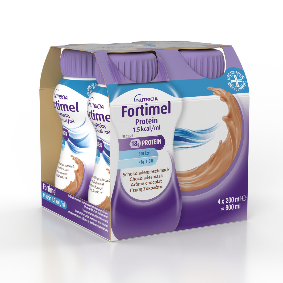 Nutricia Fortimel Protein Ειδικό Συμπλήρωμα Διατροφής 4 x 200ml ...