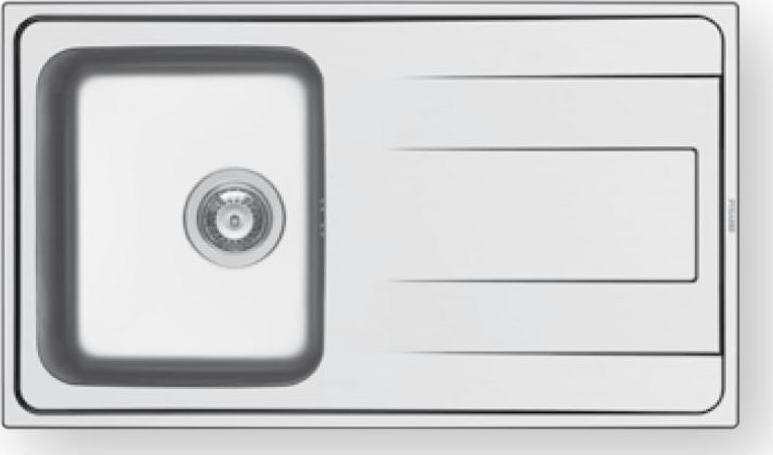 Pyramis Alea 1B 1D Ένθετος Νεροχύτης Inox Σατινέ Μ86xΠ50cm Ασημί ...