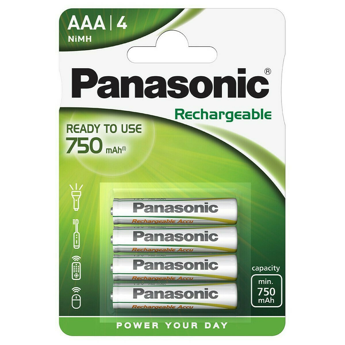 Panasonic Επαναφορτιζόμενες Μπαταρίες AAA Ni-MH 750mAh 1.2V 4τμχ ...