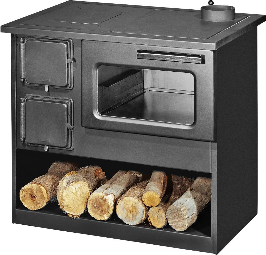 Skladova Tehnika Metalik M Χαλύβδινη Ξυλόσομπα με Φούρνο 9kW Μαύρη ...