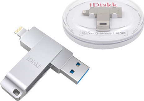 iDiskk U001 32GB USB 2.0 Stick με σύνδεση Lightning & USB-A Ασημί ...