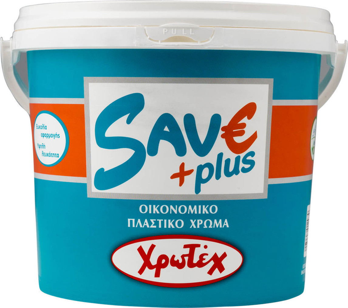 Χρωτέχ Save Plus Πλαστικό Χρώμα για Εσωτερική Χρήση 10lt | Skroutz.gr