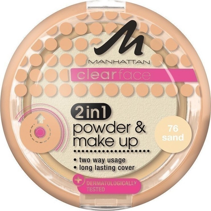 Manhattan Clearface 2 In 1 Powder & Make Up 76 Sand 11gr | Skroutz.gr