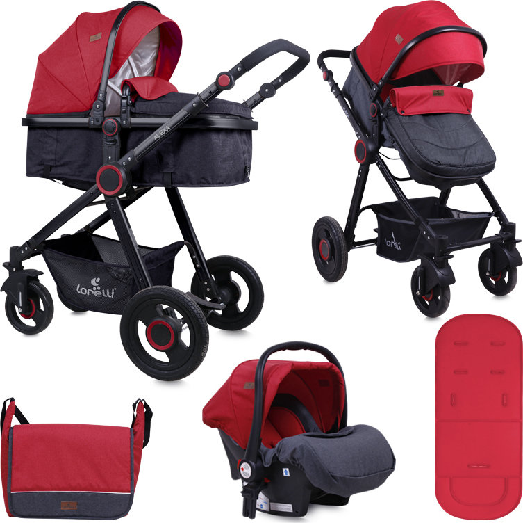Lorelli Alexa Set 3 in 1 Black & Red - Skroutz.gr