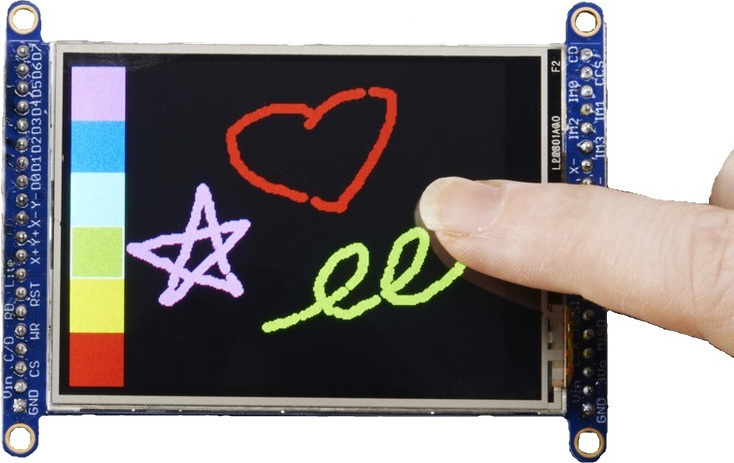 Adafruit 2 8 Tft Lcd Touchscreen W Microsd Breakout Board για Arduino