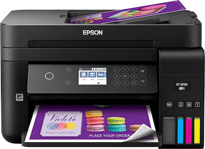 Epson WorkForce ET-3750 EcoTank AiO Supertank Έγχρωμο Πολυμηχάνημα ...