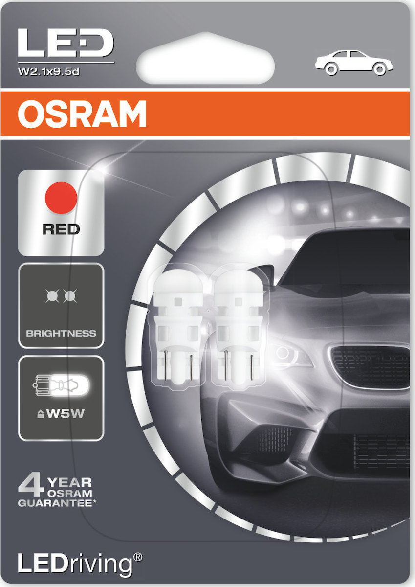 Osram W5W LEDriving Standard Red 12V 2τμχ - Skroutz.gr