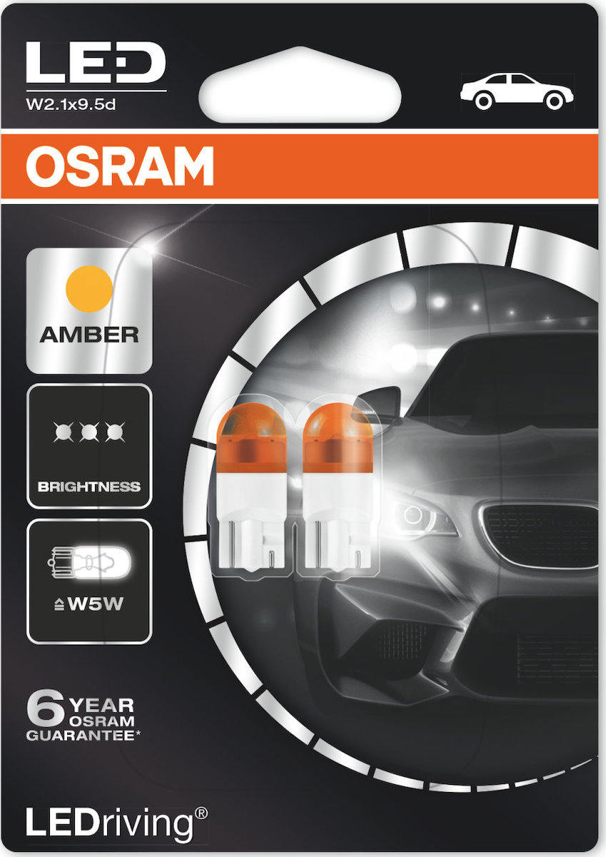 Osram Λάμπες Αυτοκινήτου LEDriving Premium Amber W5W LED Πορτοκαλί 12V ...